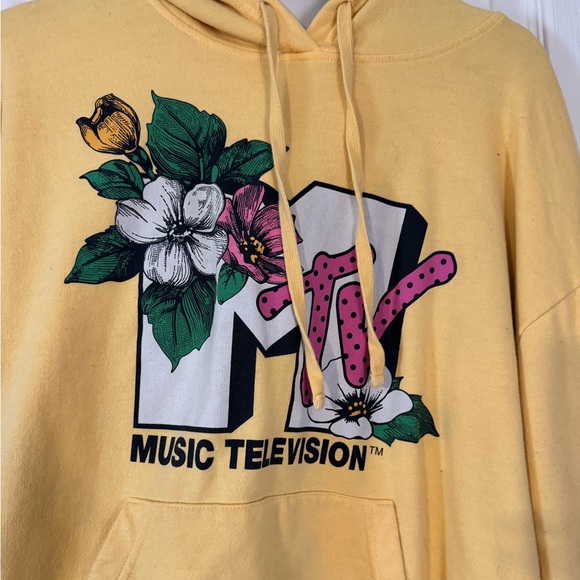 MTV | Tops | Vintage Mtv Logo Hoodie Tropical | Poshmark